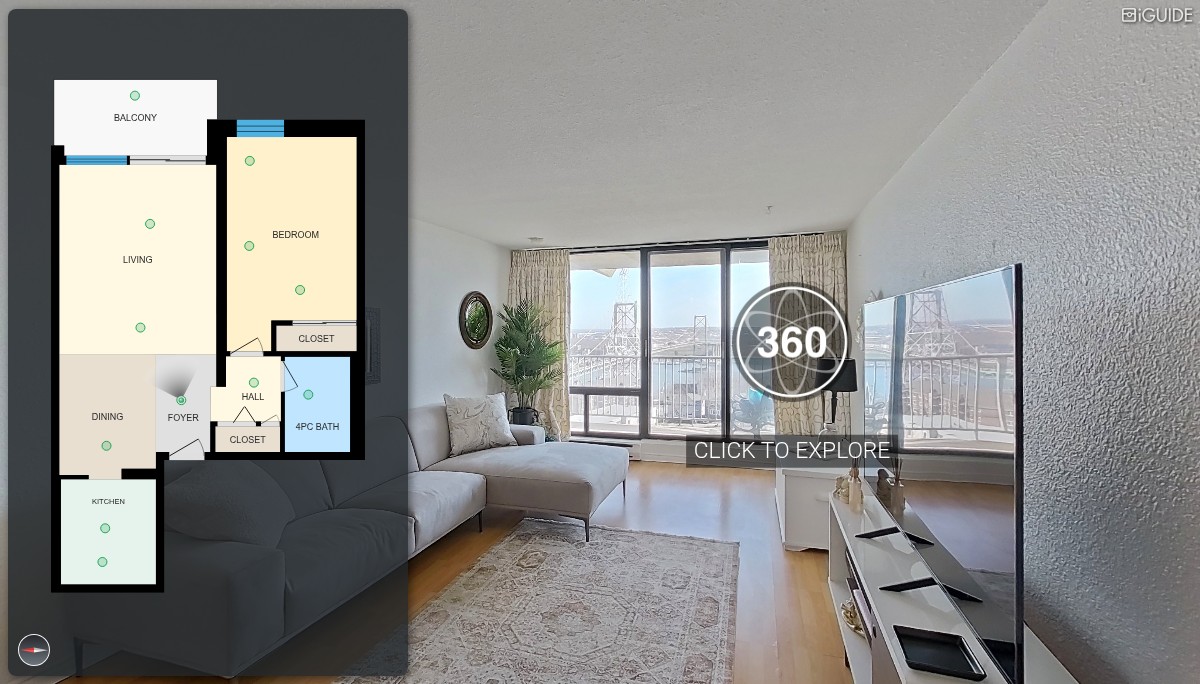 iGUIDE 3D Tour for 1002-5572 N Ridge Rd, Halifax, NS
