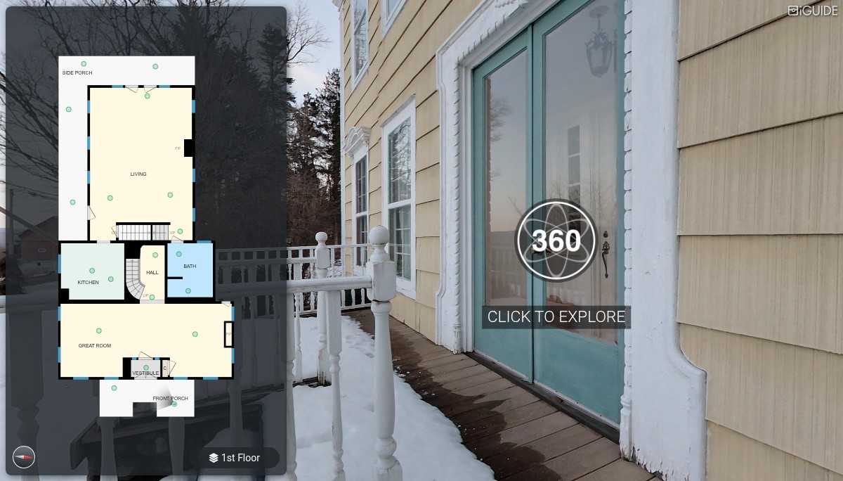 iGUIDE 3D Tour for 1455 Woodmancy Rd, Tully, NY