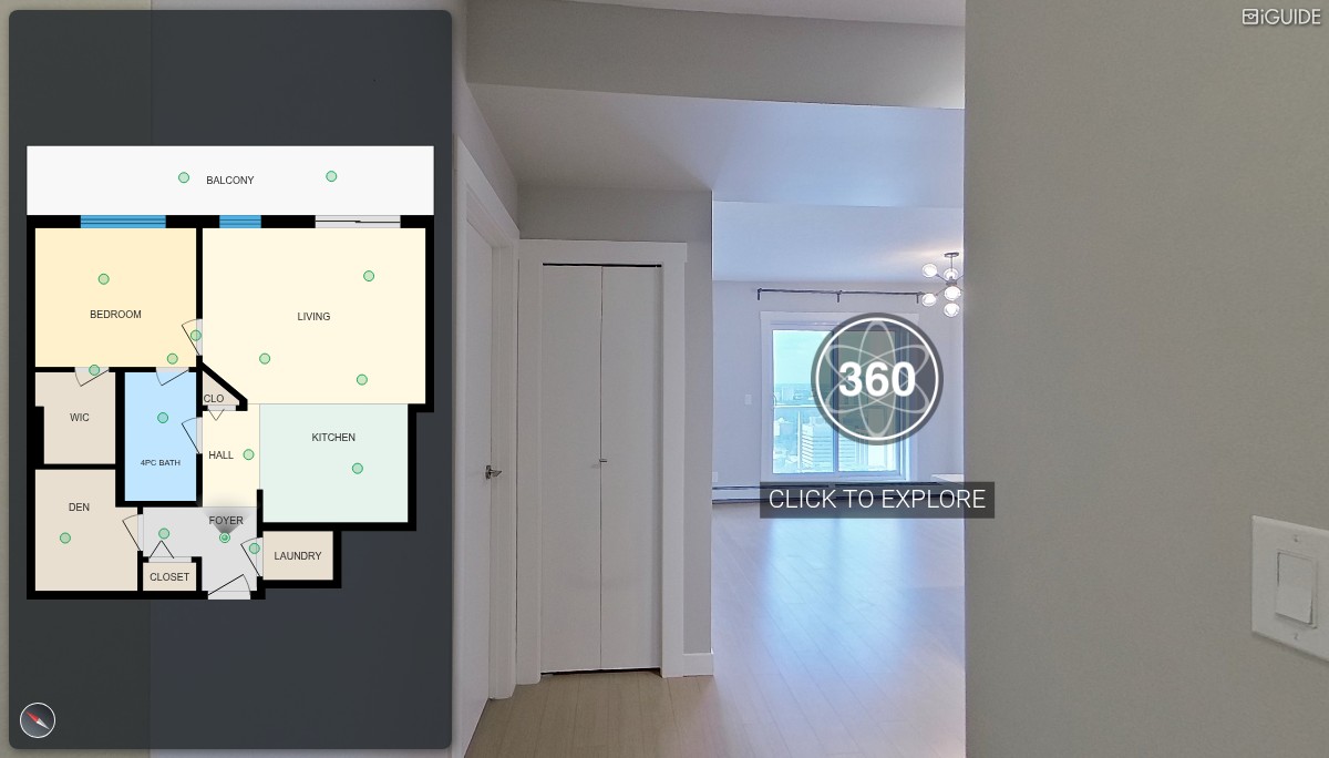 iGUIDE 3D Tour for 2702-10410 102 Ave NW, Edmonton, AB