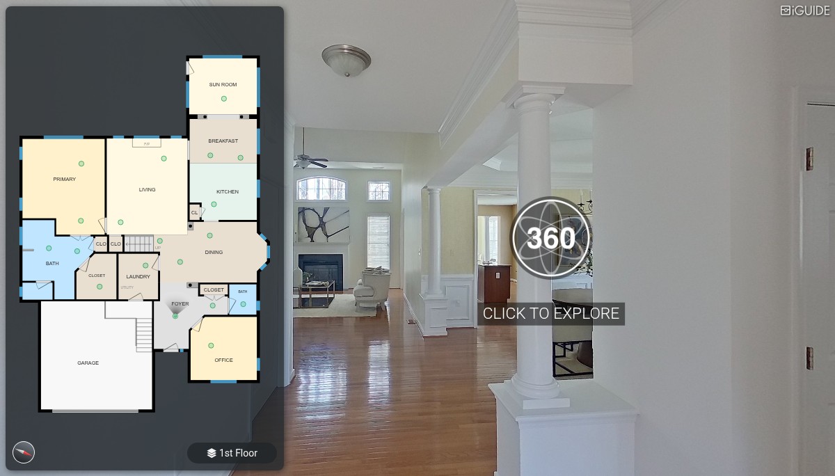 iGUIDE 3D Tour for 410 Powhatan Hill Pl, Manakin-Sabot, VA