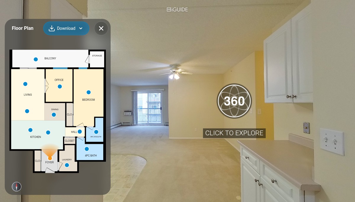 iGUIDE 3D Tour for 305-4522 47a Ave, Red Deer, AB