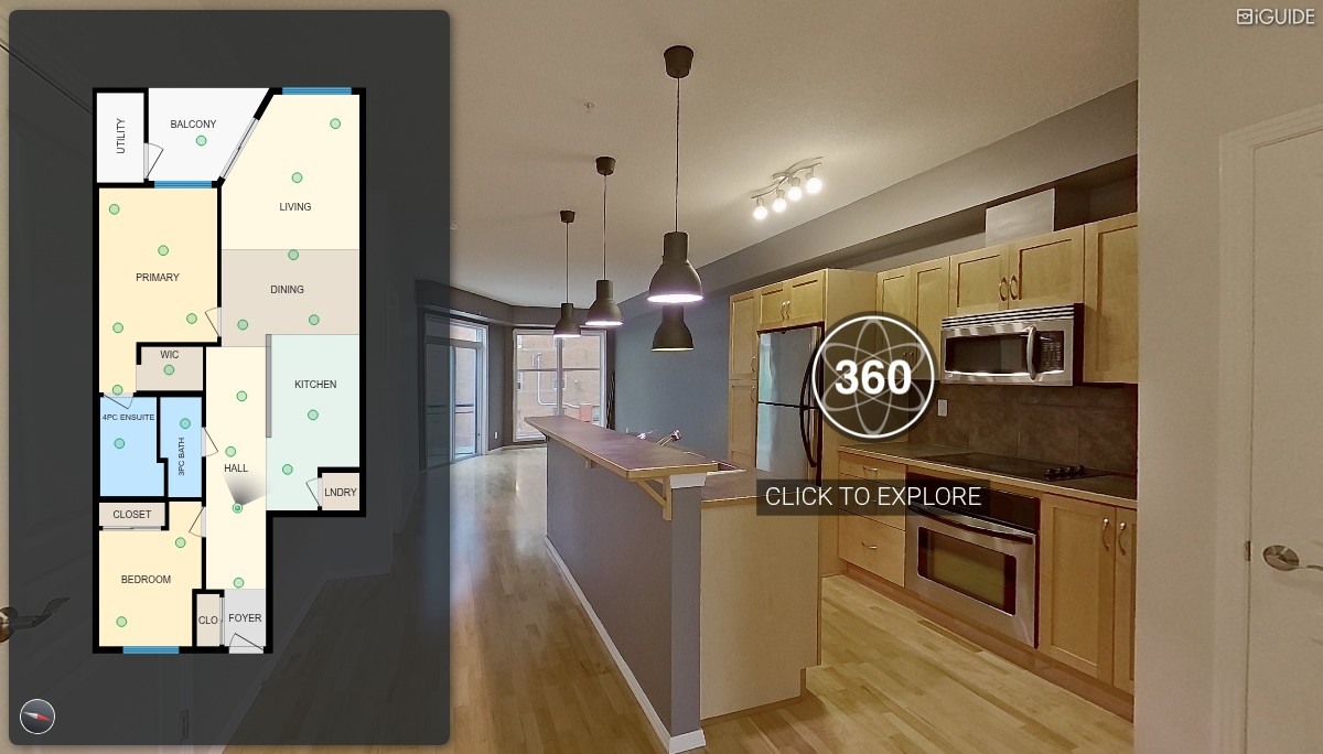 iGUIDE 3D Tour for 511-10503 98 Ave NW, Edmonton, AB