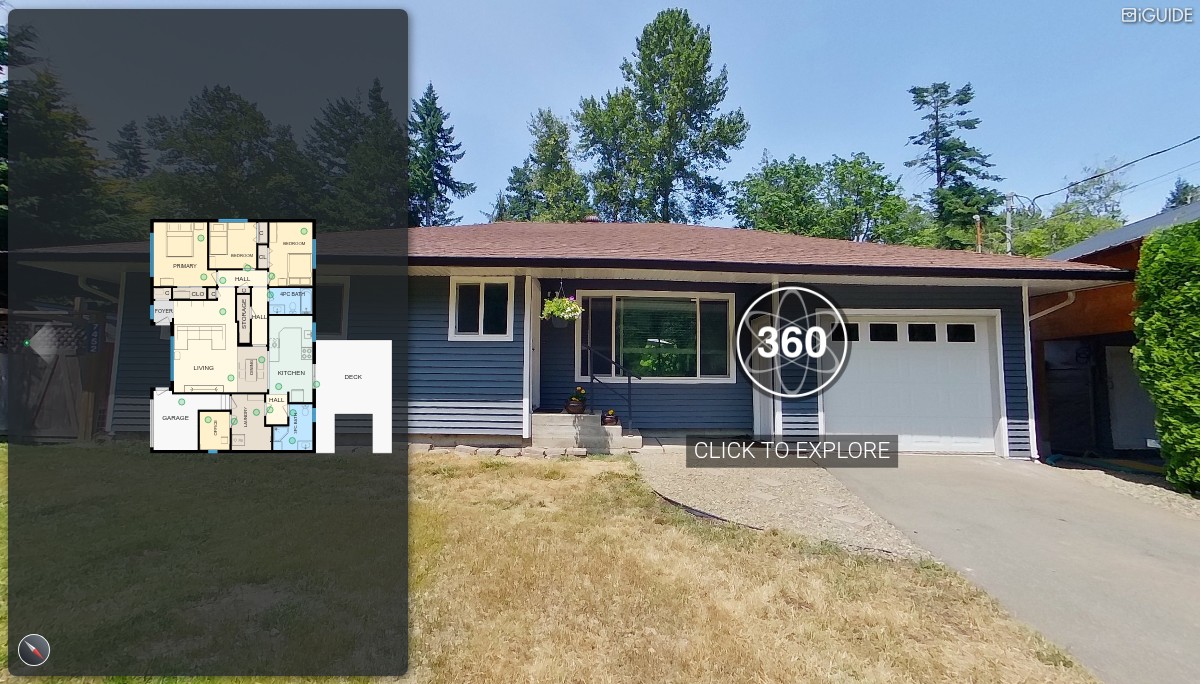 iGUIDE 3D Tour for 7452 Cougar Smith Rd, Fanny Bay, BC