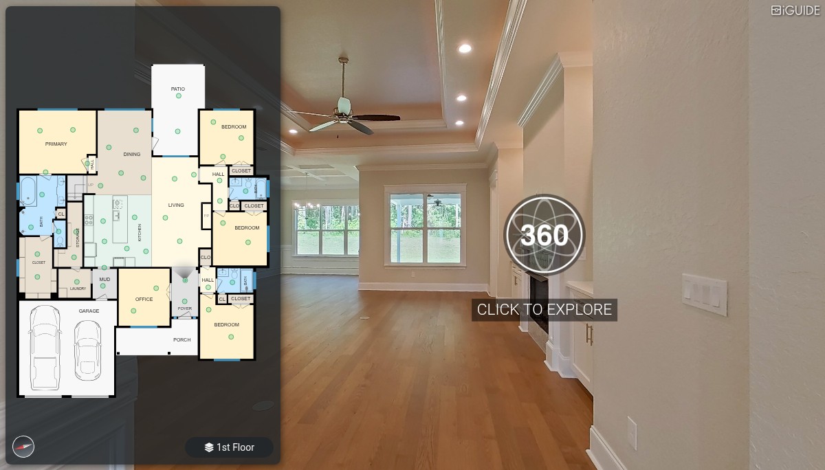 iGUIDE 3D Tour for 8451 Hickory Branch Trl, Tallahassee, FL