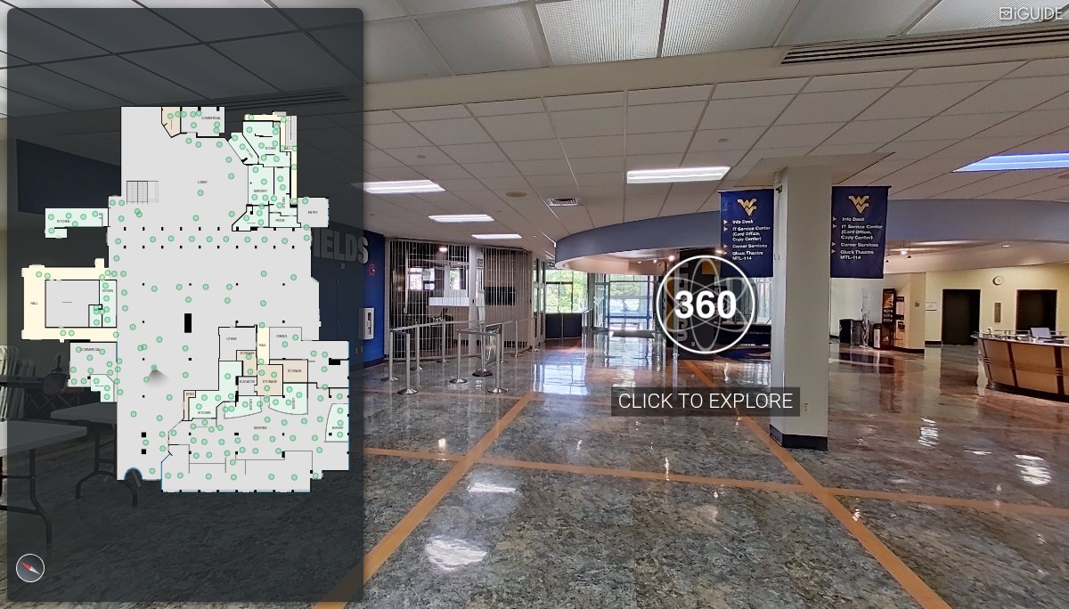 iGUIDE 3D Tour for WVU Mountainlair Student Union-2000 Rec Center Dr ...