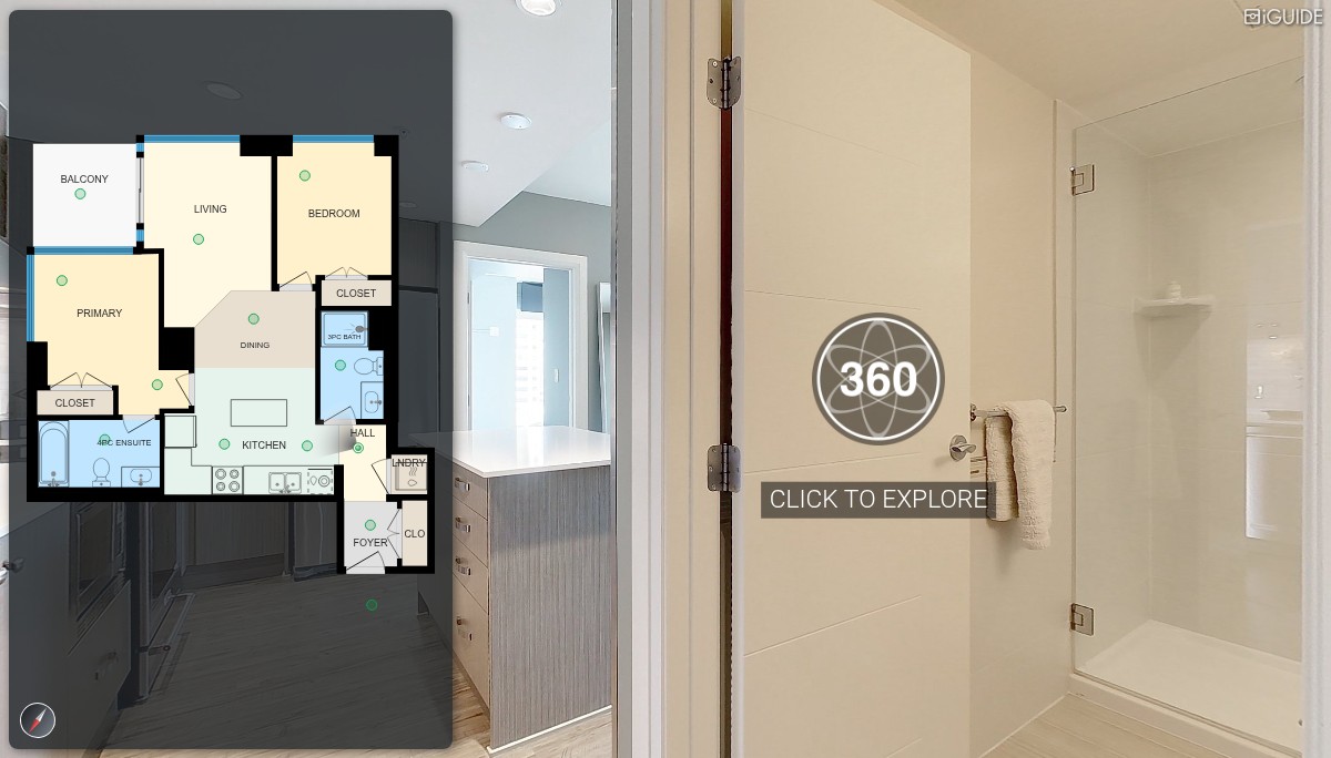 iGUIDE 3D Tour for 2508-930 6 Ave SW, Calgary, AB