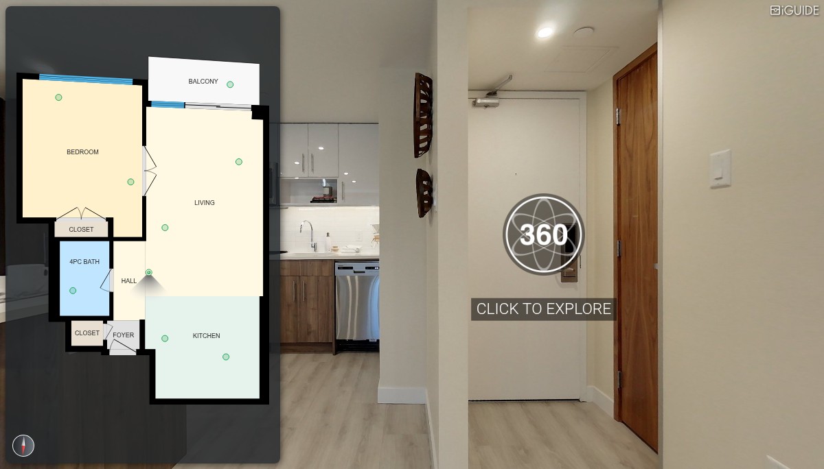 iGUIDE 3D Tour for The International, 220 4 Ave SW - 1 bedroom - 589 sq ...