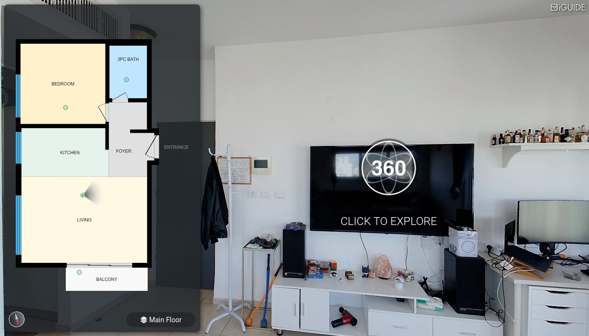 iGUIDE 3D Tour for VIRTUAL TOUR - Florentin 2, Tel Aviv
