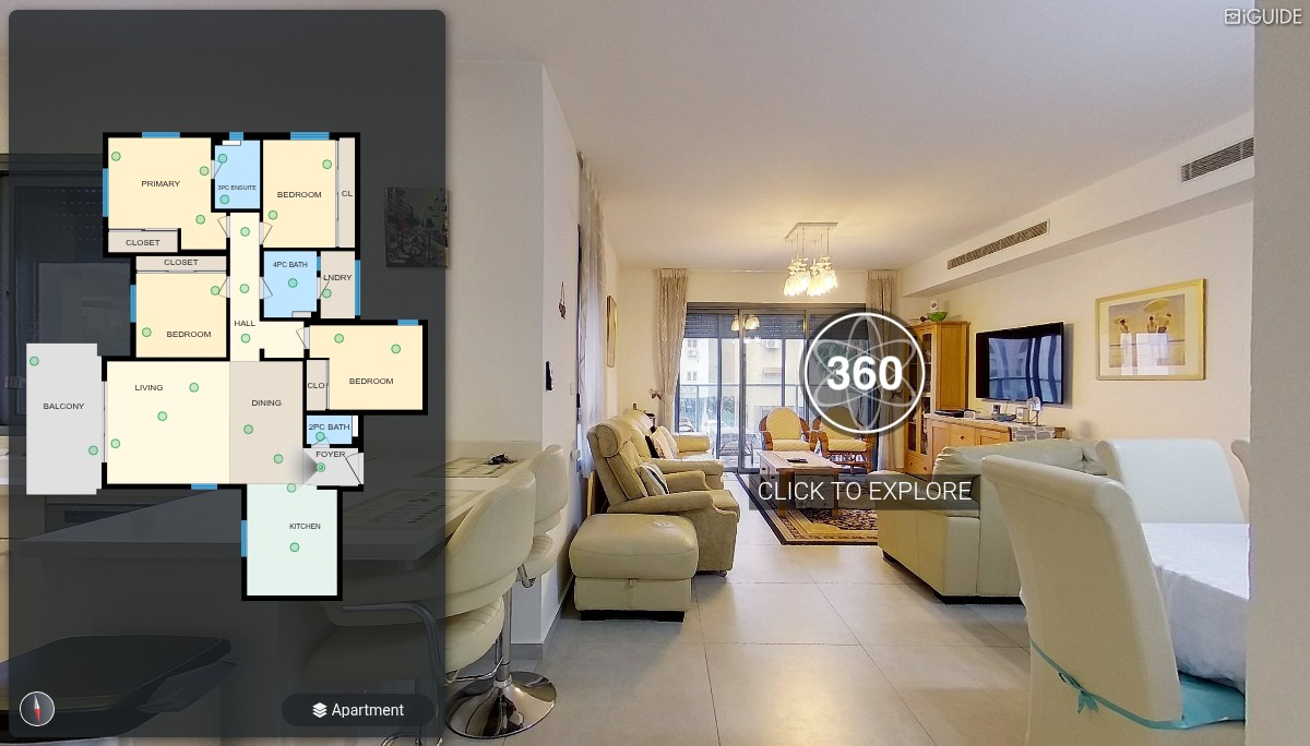 iGUIDE 3D Tour for Bar Ilan 36, Ra'anana - Admin